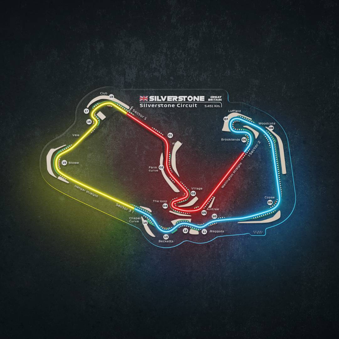 Silverstone Circuit Neon Race Track – PetrolVibes