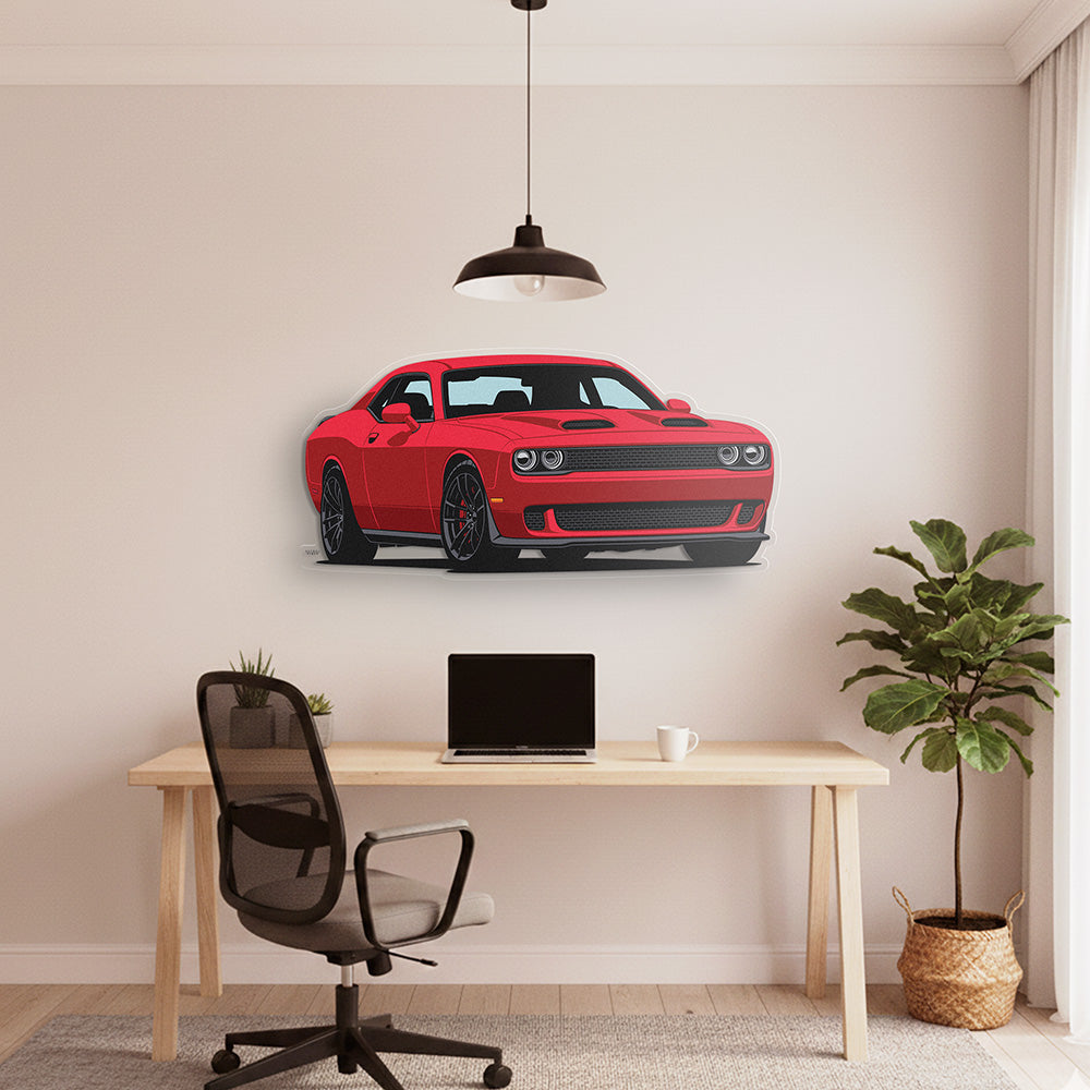 Challenger SRT Hellcat Front Angle Acrylic Print – PetrolVibes