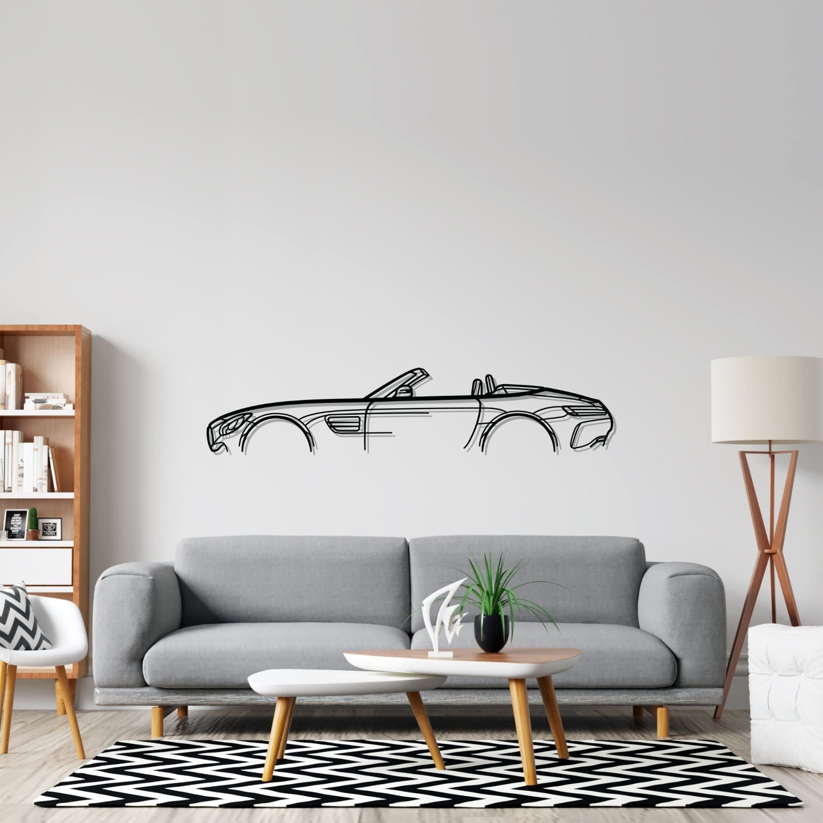AMG GTC Classic convertible Silhouette Metal Wall Art – PetrolVibes