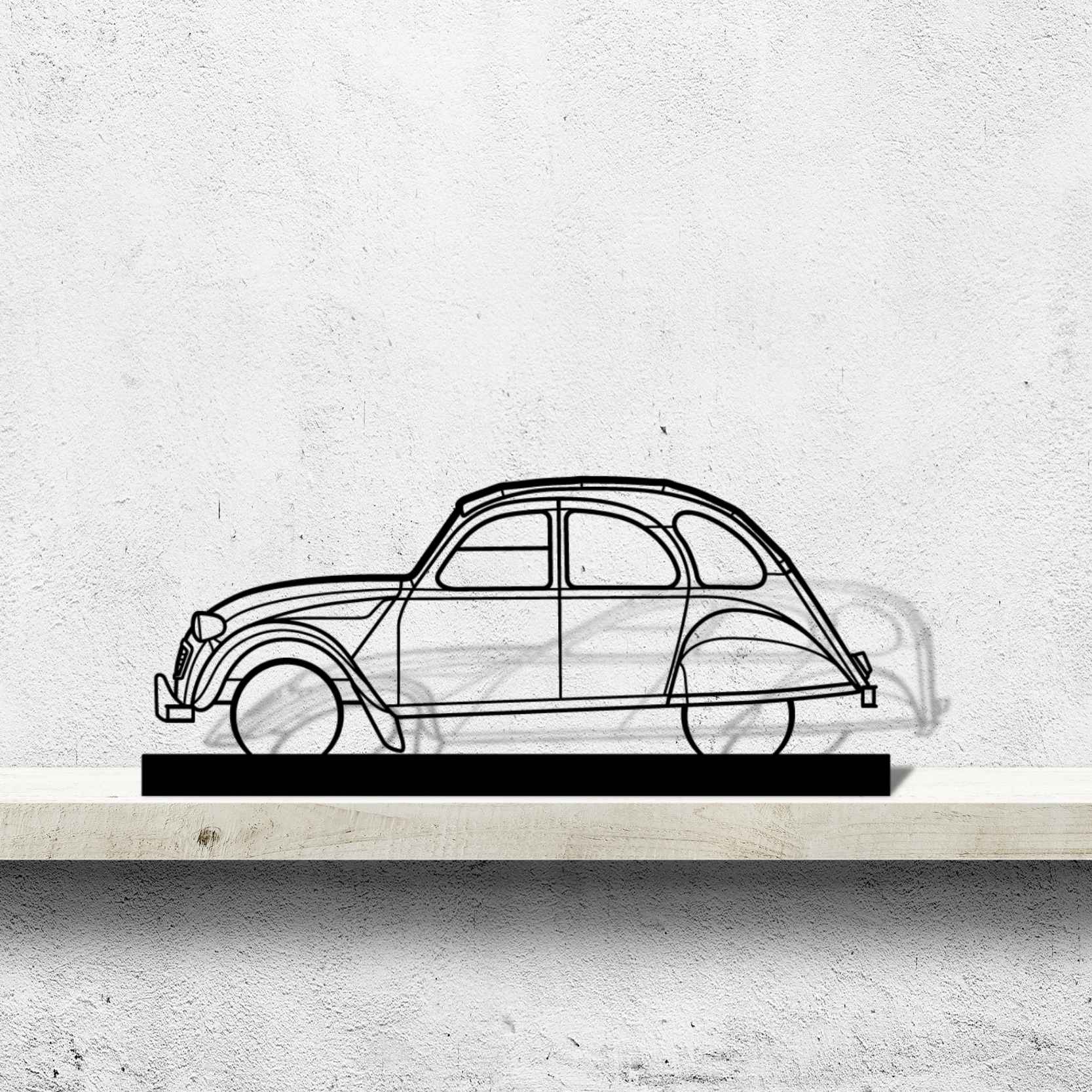 2CV Silhouette Metal Art Stand – PetrolVibes
