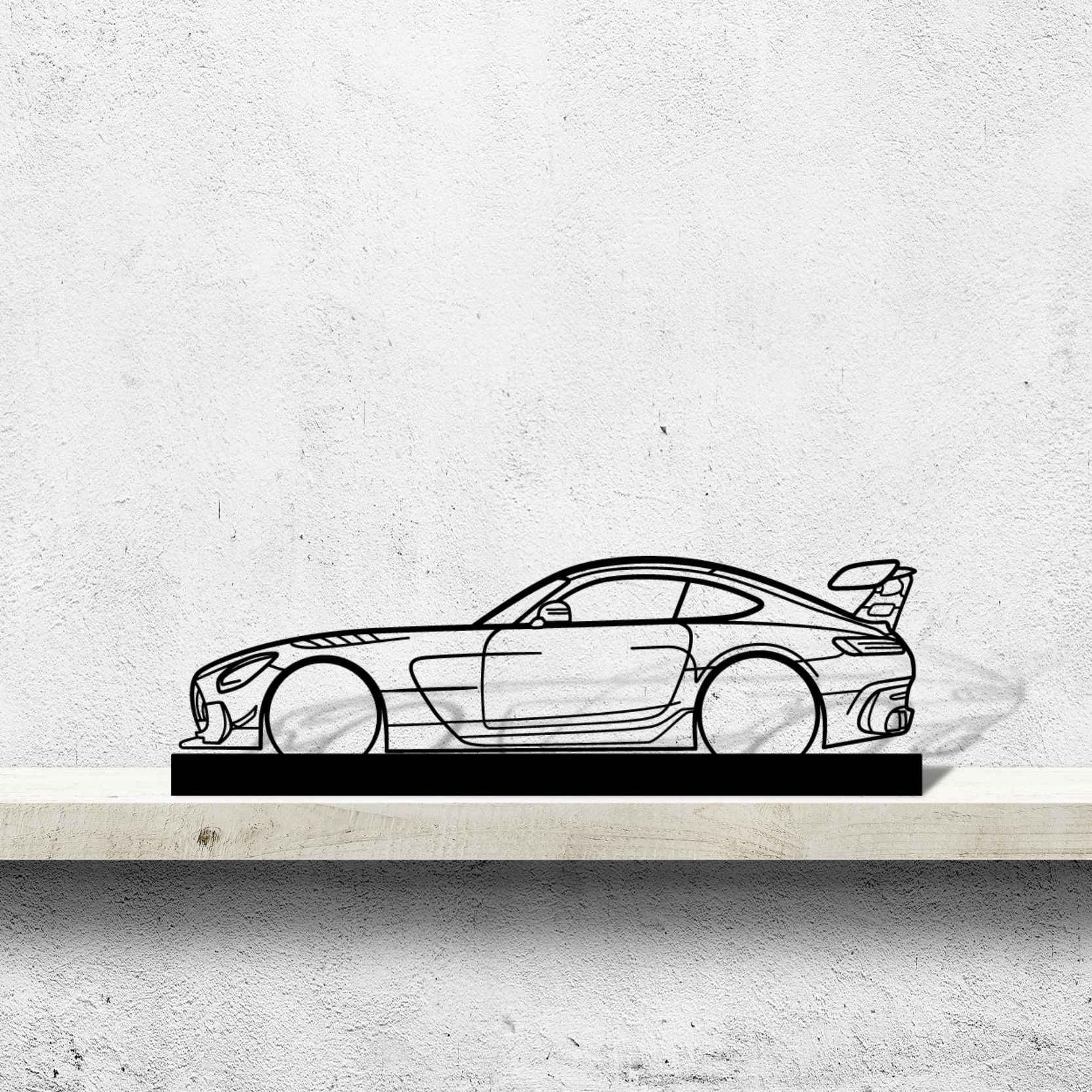 AMG GT black series Silhouette Metal Art Stand – PetrolVibes